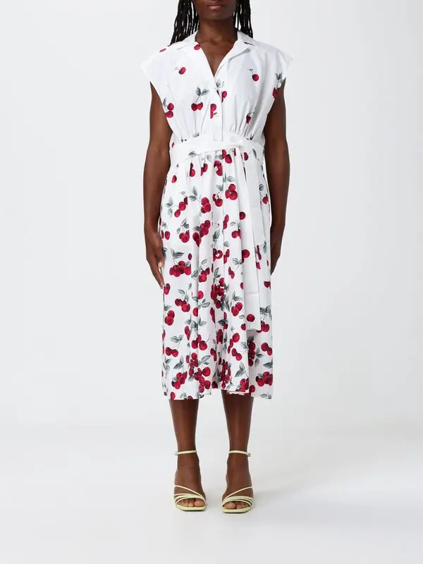 TWINSET Printed Dress - White