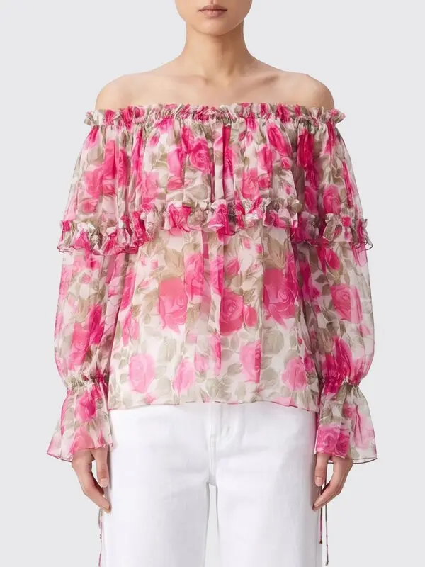 Chloé Silk Floral Print Blouse - Pink