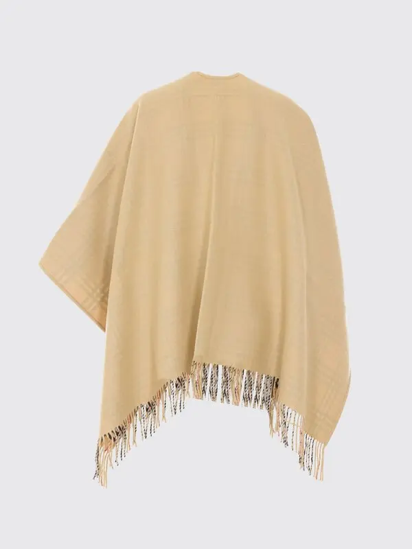 Burberry Check Wool Cape - Beige