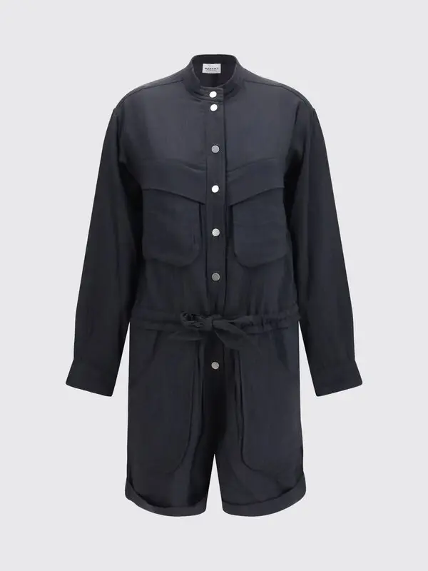 Isabel Marant Étoile Cotton Blend Short Jumpsuit - Black