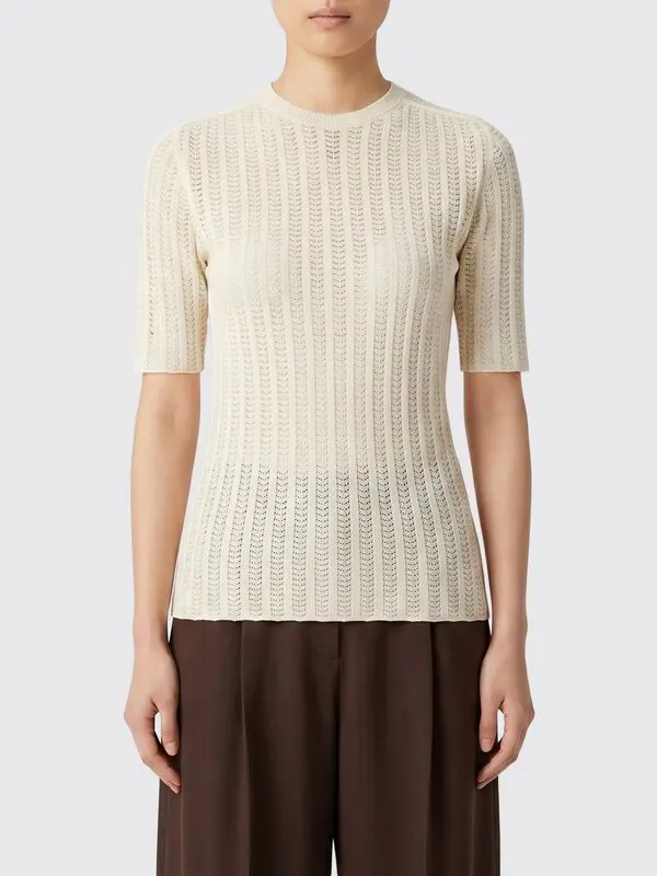 Fabiana Filippi Ribbed Knit Top - White