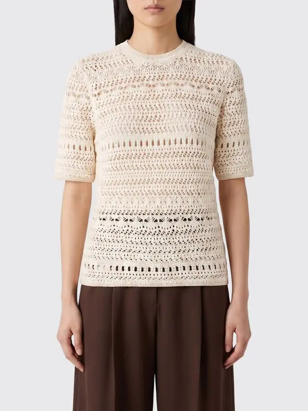 Fabiana Filippi Virgin Wool Cotton And Linen Knit Top