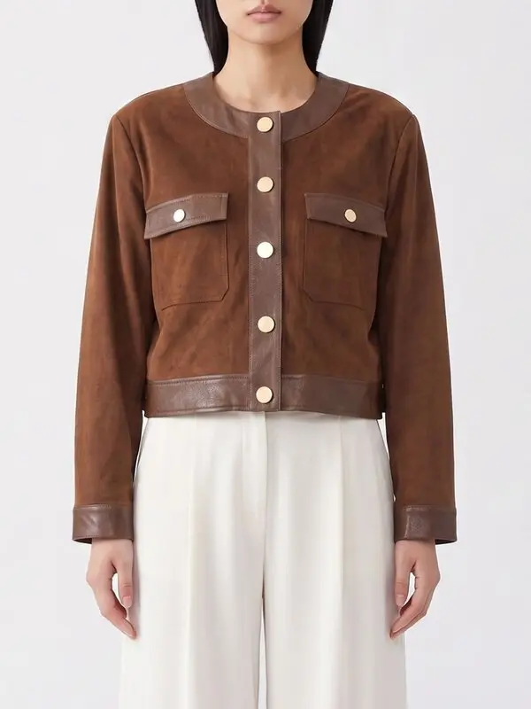 URBANCODE Faux Suede Jacket - Brown