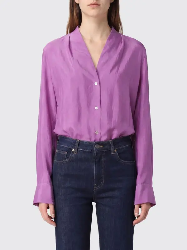 FORTE_FORTE Pure Silk Shirt - Violet