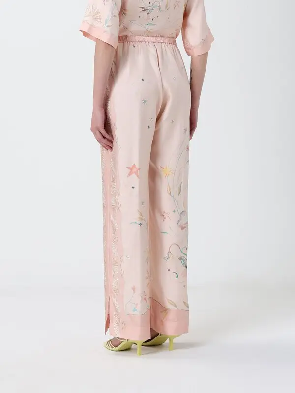 FORTE_FORTE Silk Floral Print Palazzo Trousers