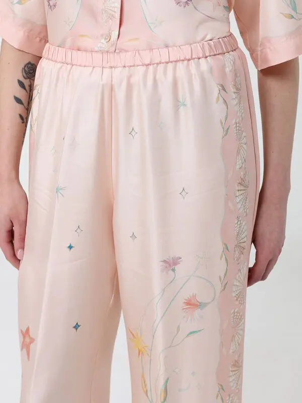 FORTE_FORTE Silk Floral Print Palazzo Trousers
