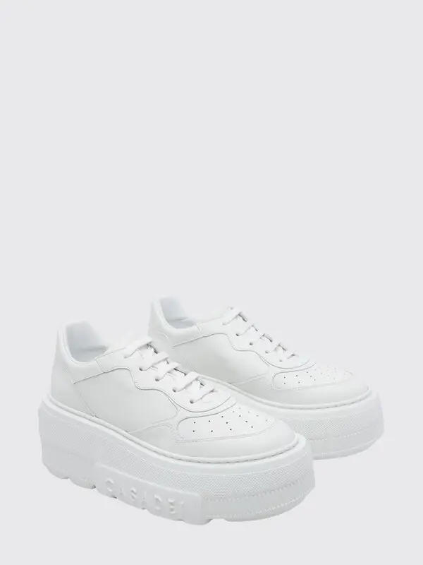 Casadei Leather Platform Lace-up Sneakers