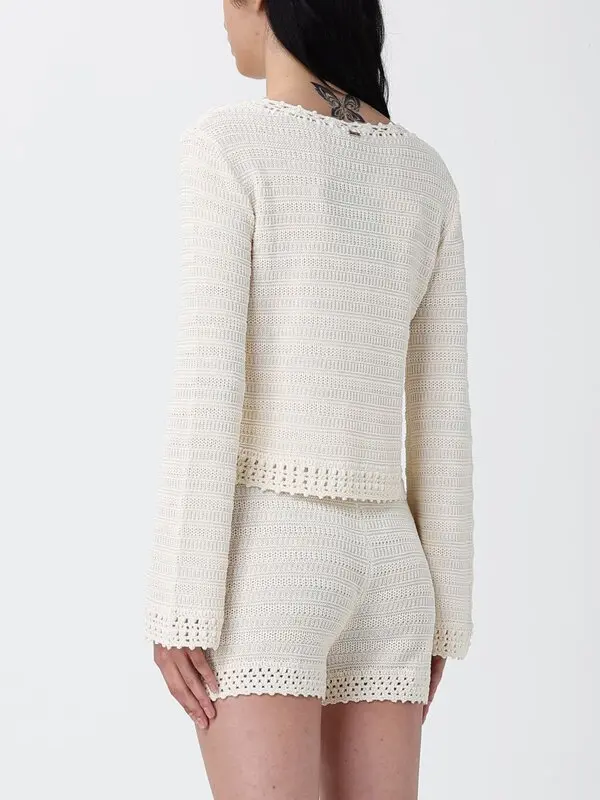 TWINSET Crochet Lace-up Sweater
