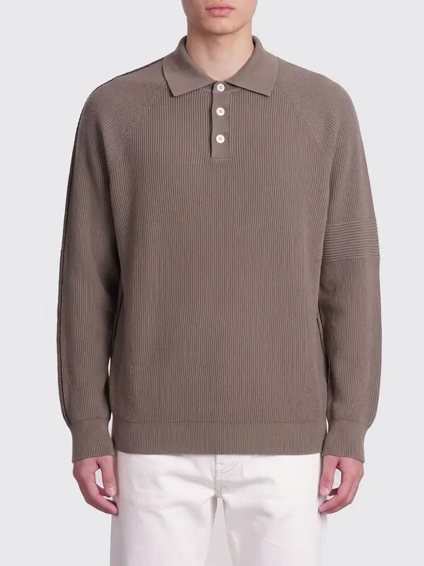 Brunello Cucinelli Ribbed Knit Polo Shirt - Hazel