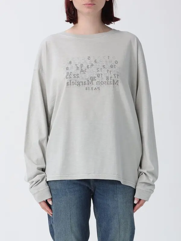 MAISON MARGIELA Numeric Logo Long-sleeved Cotton T-shirt