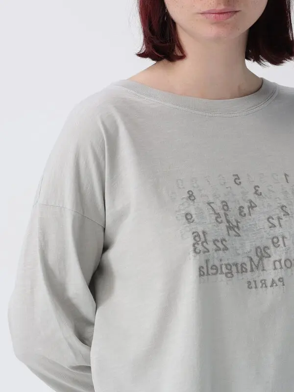 MAISON MARGIELA Numeric Logo Long-sleeved Cotton T-shirt