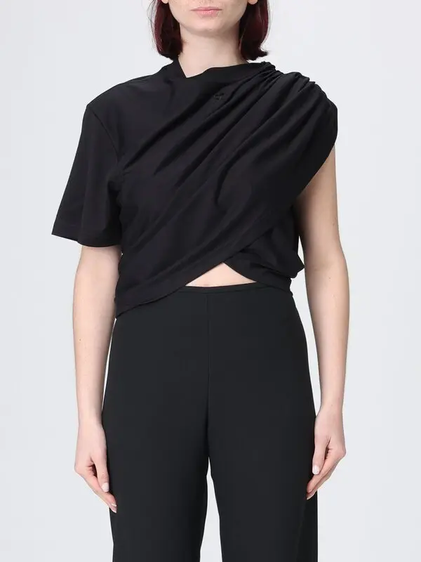 COURREGES Asymmetrical Draped Top