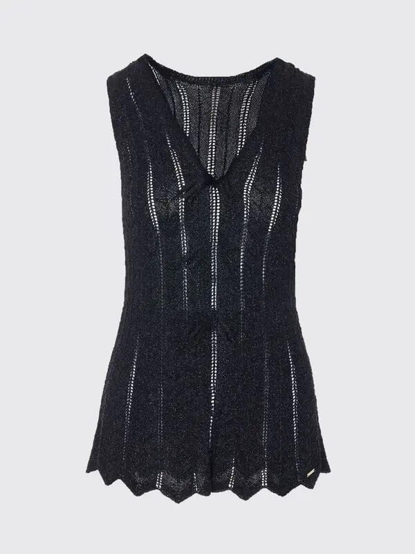 TWINSET V-neck Viscose Knit Waistcoat