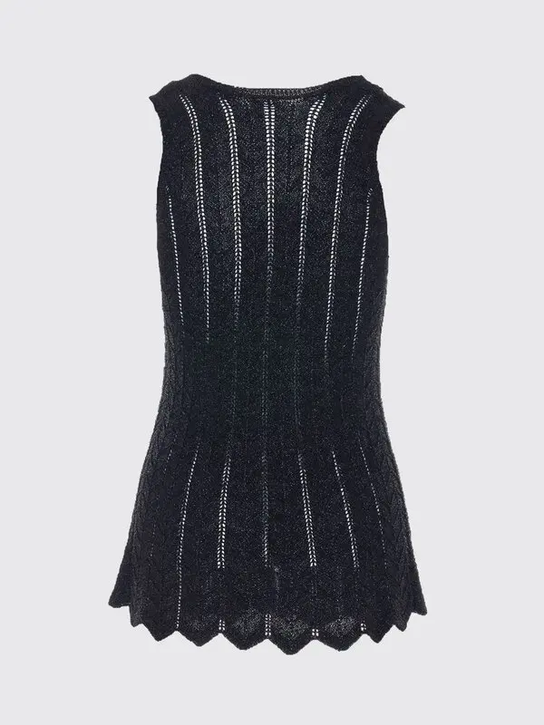 TWINSET V-neck Viscose Knit Waistcoat