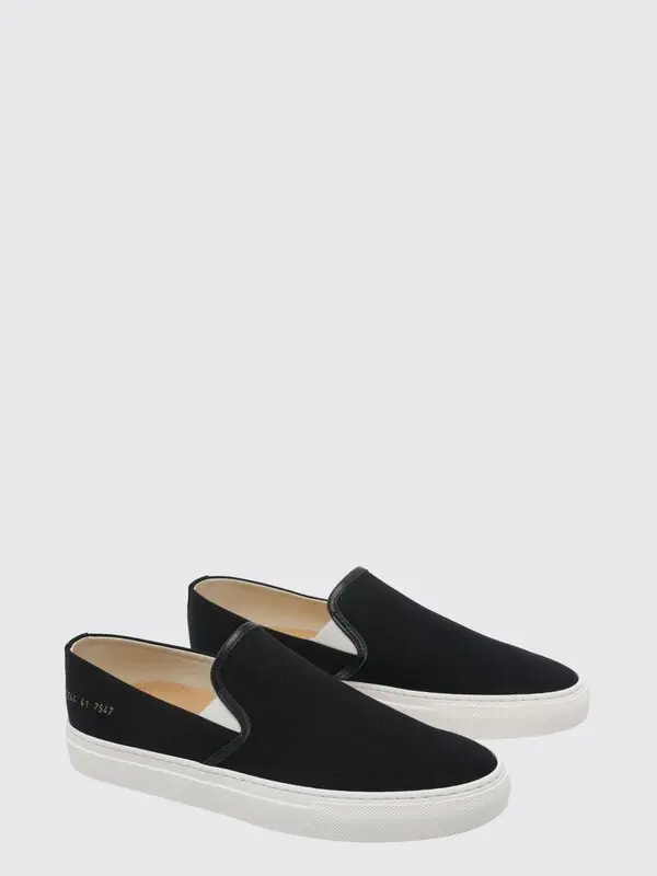 COMMON PROJECTS Suede Slip-on Sneakers With Foil-stamped Logo - Black
