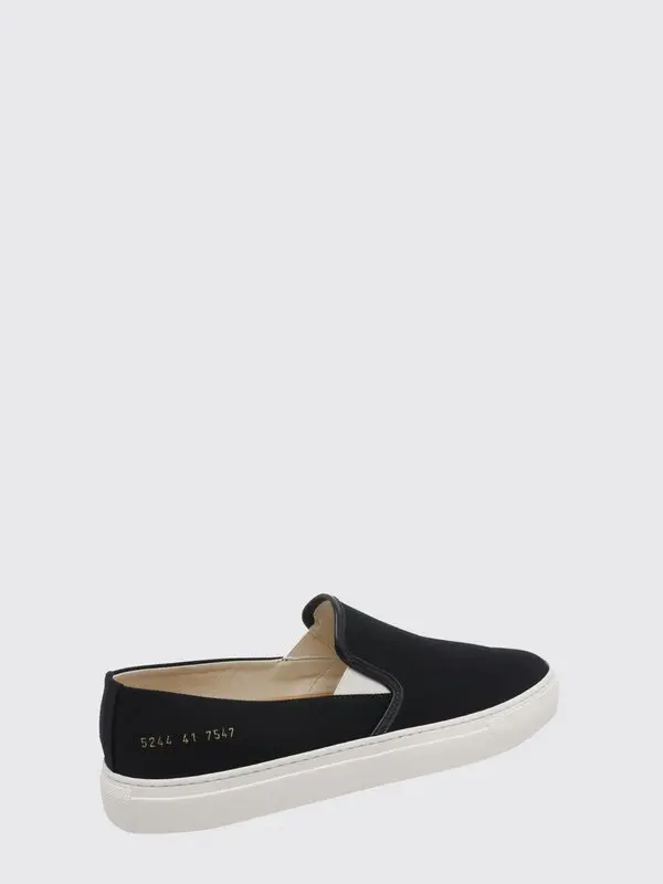 COMMON PROJECTS Suede Slip-on Sneakers With Foil-stamped Logo - Black