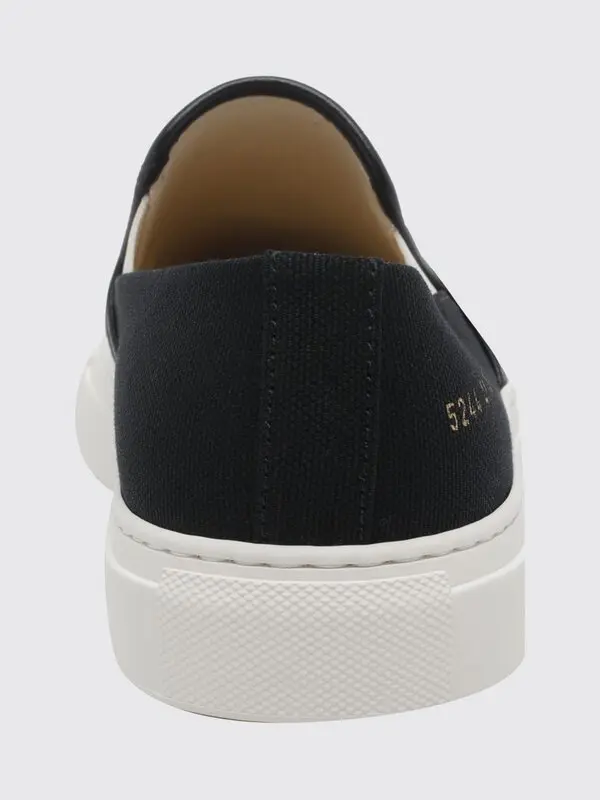 COMMON PROJECTS Suede Slip-on Sneakers With Foil-stamped Logo - Black