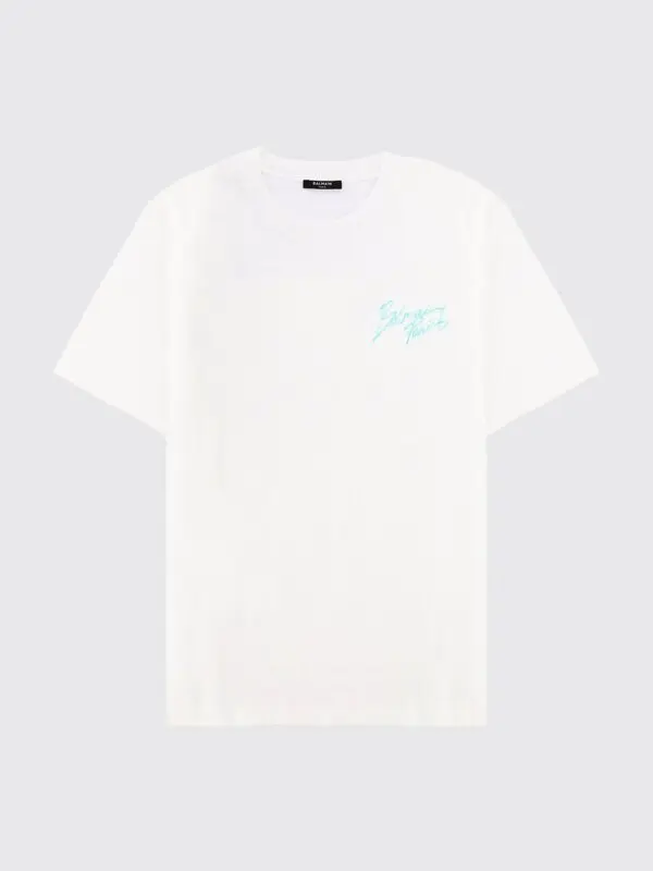 Balmain Cotton T-shirt With Logo - White