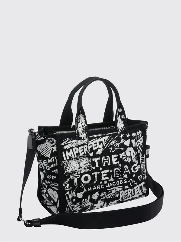 Marc Jacobs The Small Tote Bag In Cotton Canvas With Printed Logo