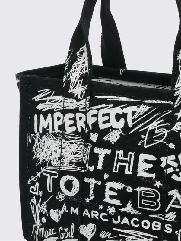 Marc Jacobs The Small Tote Bag In Cotton Canvas With Printed Logo