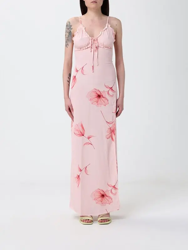 MAR DE MARGARITAS Floral-print Maxi Dress - Peach