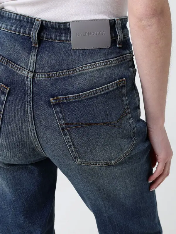 Balenciaga Cotton Denim Straight Jeans