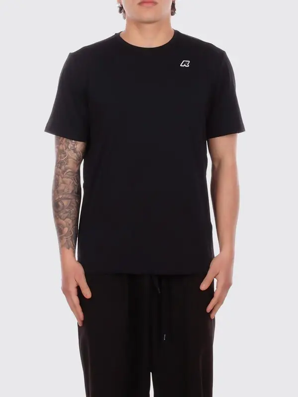 K-WAY Cotton T-shirt With Logo - Black