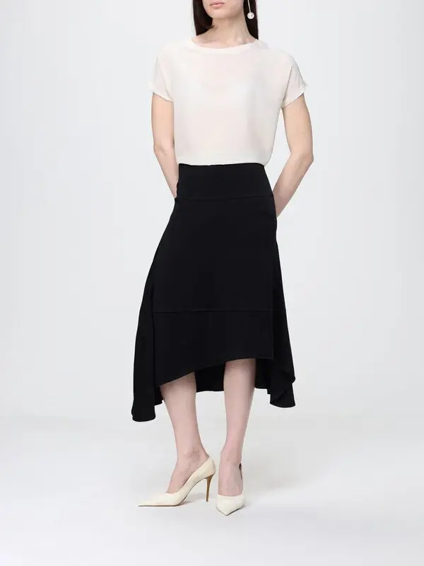Victoria Beckham Asymmetric Satin Mini Skirt