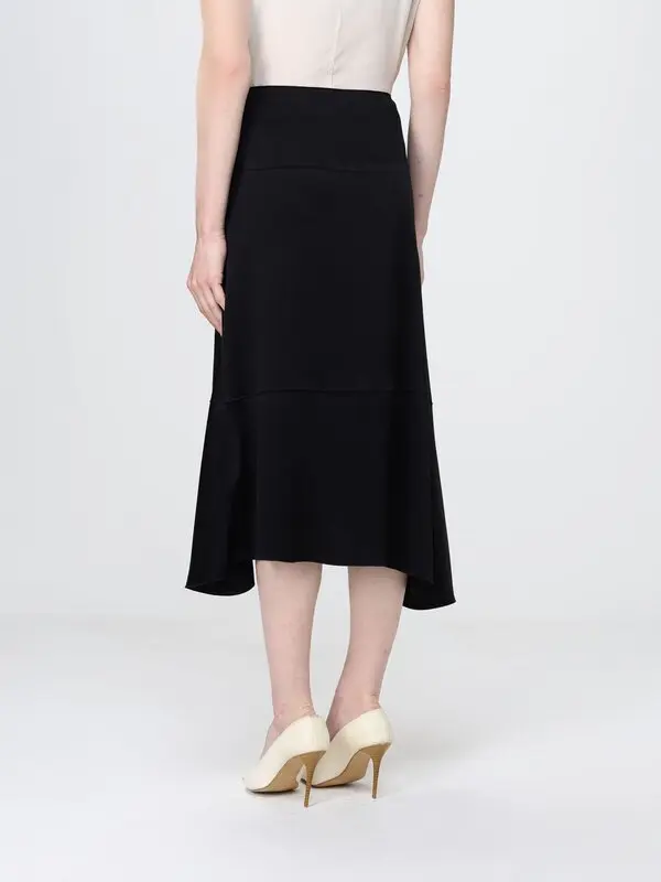 Victoria Beckham Asymmetric Satin Mini Skirt