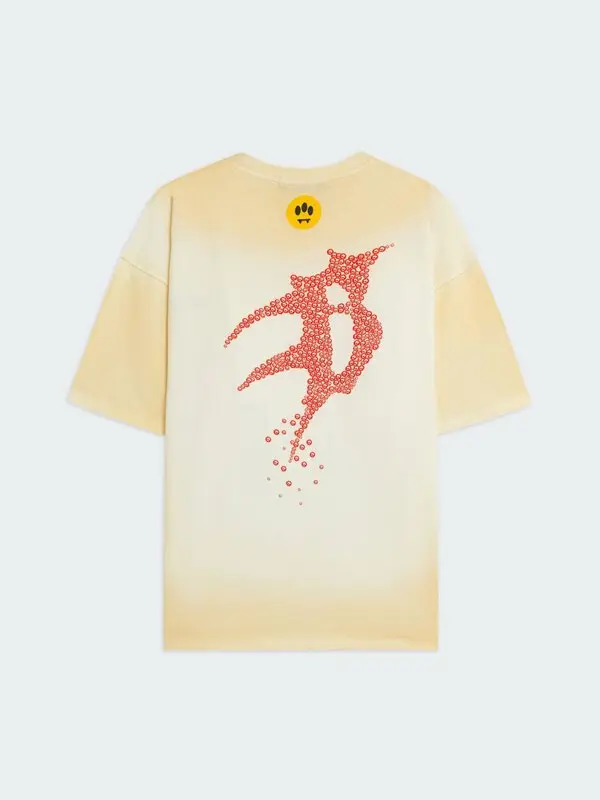 BARROW Printed Cotton T-shirt - Cream