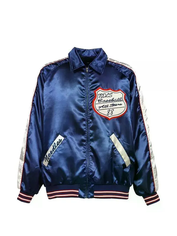 Needles Logo-patch Bomber Jacket - Blue