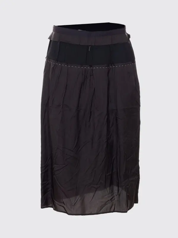 MAISON MARGIELA Cupro Blend Midi Skirt - Grey