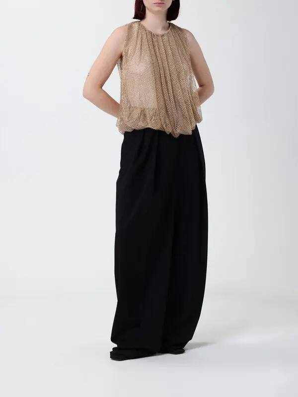 Sportmax Rhinestone Embellished Sleeveless Top - Camel