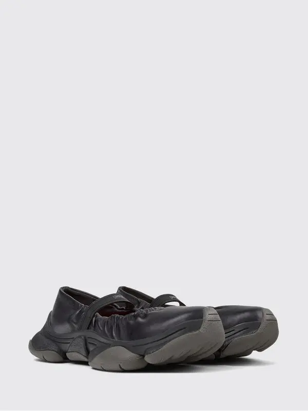 Camper Karst 2 Leather Mary Jane Sneakers - Black