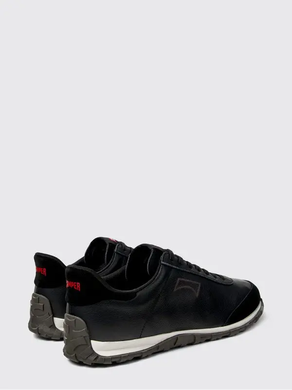 Camper Drift Walk Leather And Suede Sneakers - Black