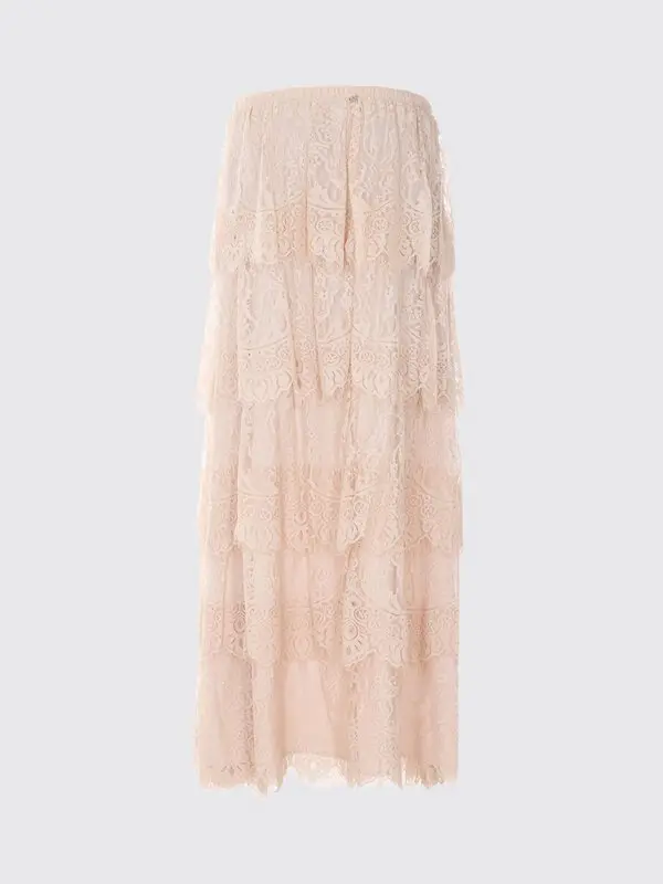 ANIYE BY Lace Tiered Maxi Skirt - Pink