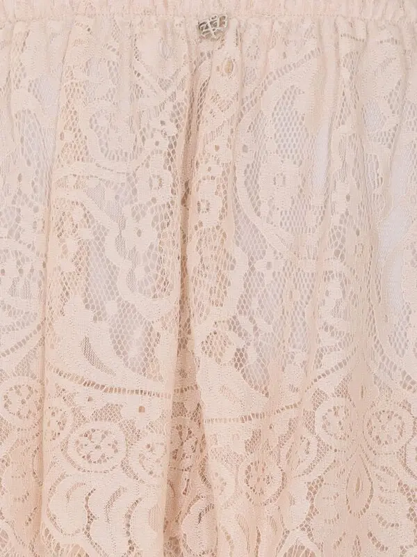 ANIYE BY Lace Tiered Maxi Skirt - Pink