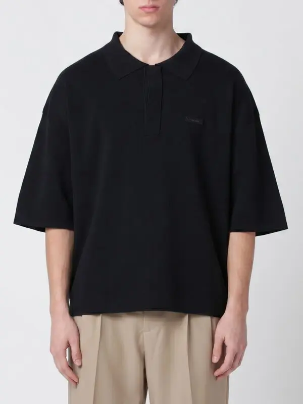 ENTIRE STUDIOS Cotton Polo Shirt - Black