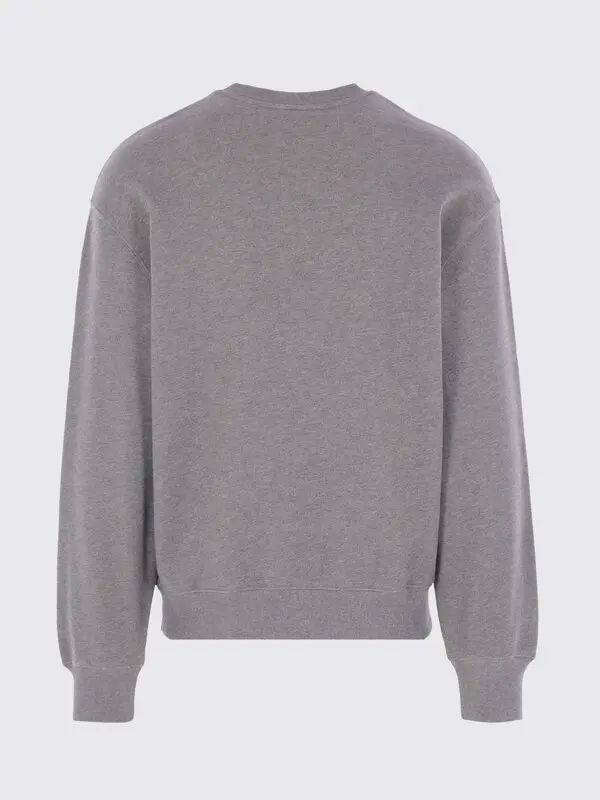 Maison Kitsuné Cotton Crewneck Sweatshirt With Logo - Grey