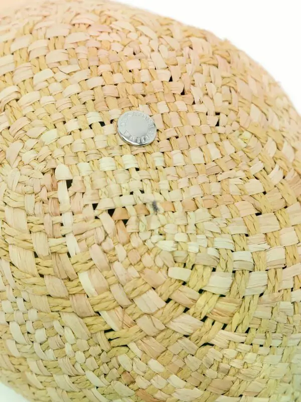 KIJIMA TAKAYUKI Raffia Cap With Detachable Scarf