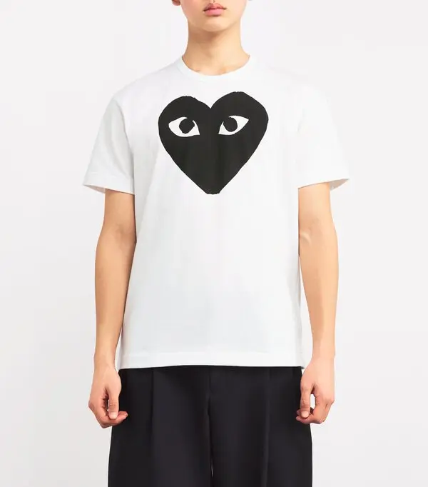 Play Comme Des Garcon Heart Logo T-shirt - White