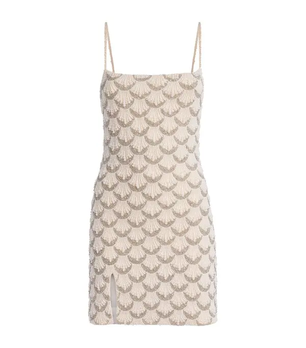 Staud Embellished Las Palmas Mini Dress - White