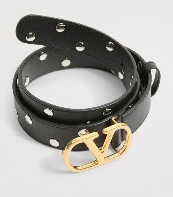 Valentino Garavani Leather Vlogo Signature Belt
