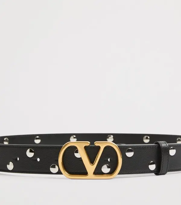 Valentino Garavani Leather Vlogo Signature Belt