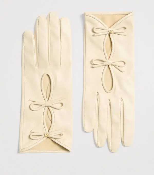 Valentino Garavani Leather Vlogo Signature Gloves
