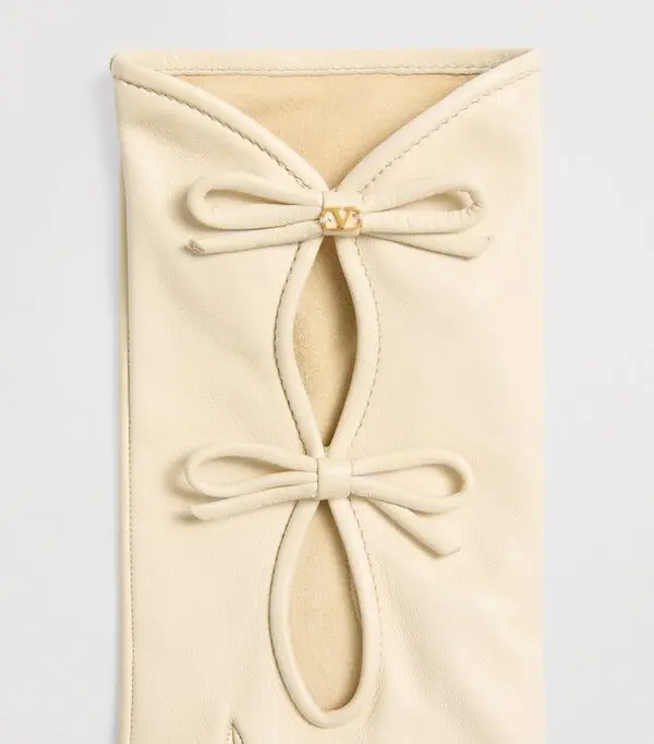 Valentino Garavani Leather Vlogo Signature Gloves