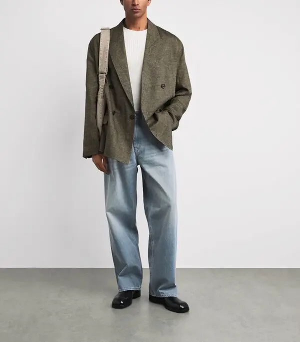 Our Legacy Linen-silk-cotton Halt Blazer - Brown