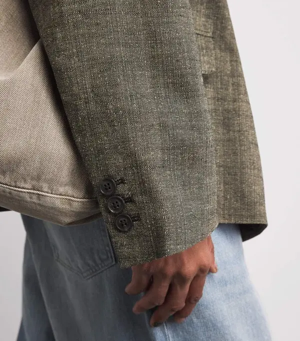 Our Legacy Linen-silk-cotton Halt Blazer - Brown