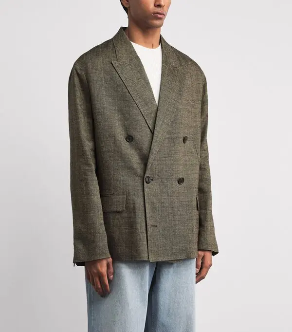 Our Legacy Linen-silk-cotton Halt Blazer - Brown