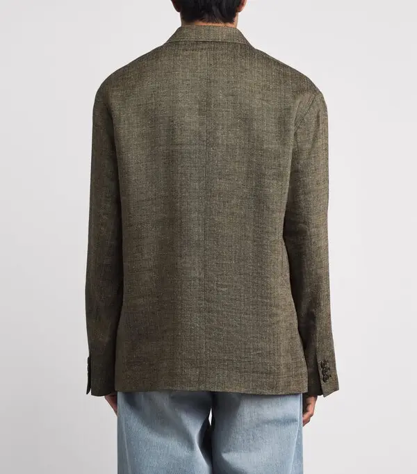 Our Legacy Linen-silk-cotton Halt Blazer - Brown